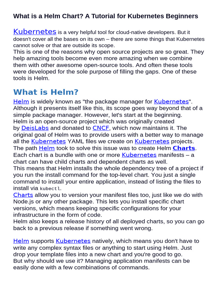 What is a Helm Chart | PDF | Software Repository | Computing