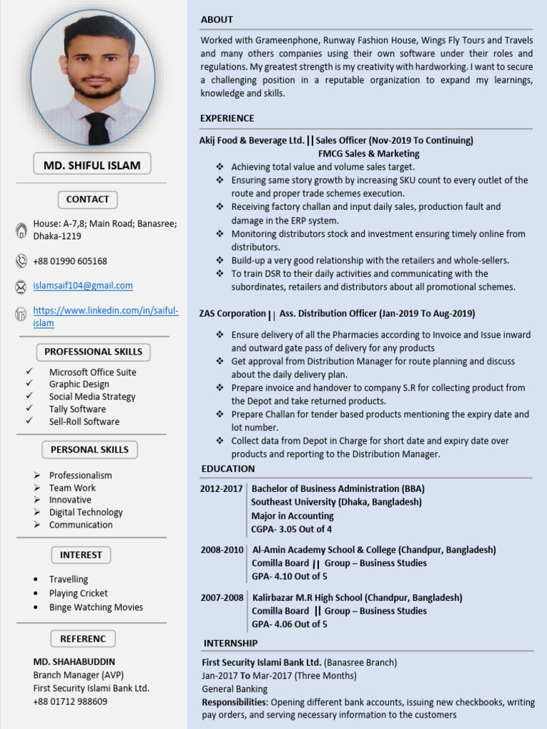 Resume Of Saiful Islam(05-06-21) | PDF | Business