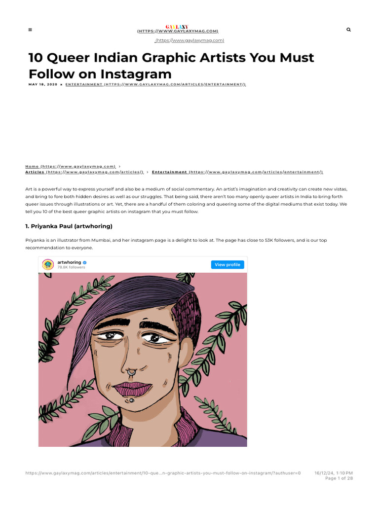 10 Queer Indian Graphic Artists You Must Follow On Instagram - Gaylaxy ...