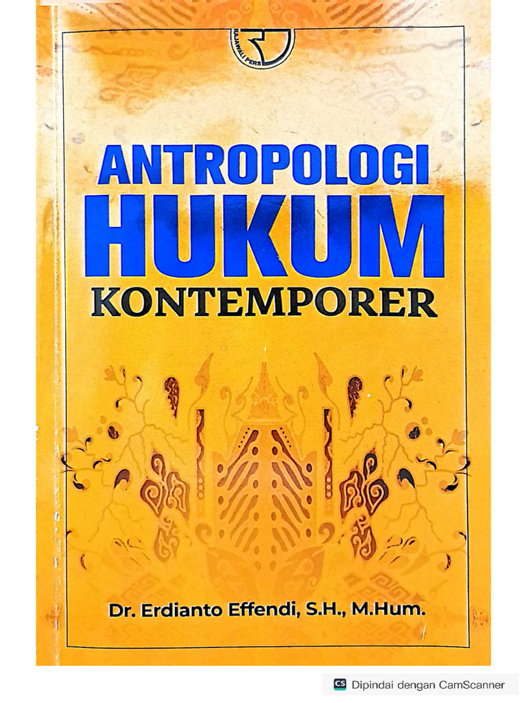 2-2-2024-Antropologi Hukum Kontemporer - Dr. Erdianto Effendi, S.H., M.hum. | PDF