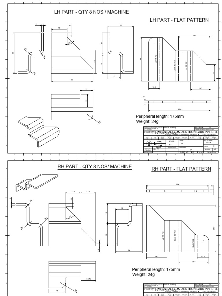 Patch LH and RH Drawing v6 | PDF
