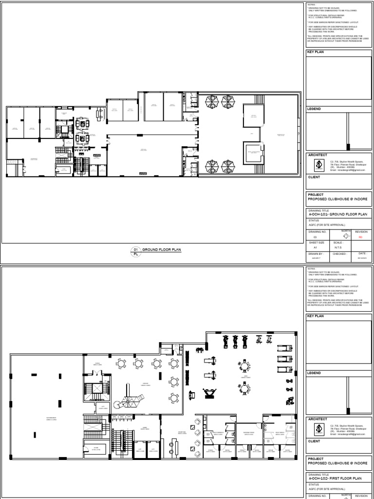 Atelier Floor Plans for Clubhouse Indore | PDF | Design