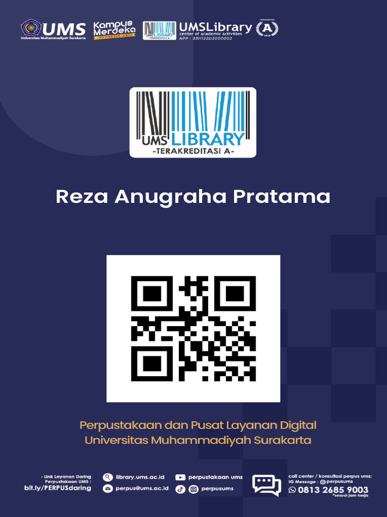 QR Code Visitor UMS Library - Reza Anugraha Pratama | PDF