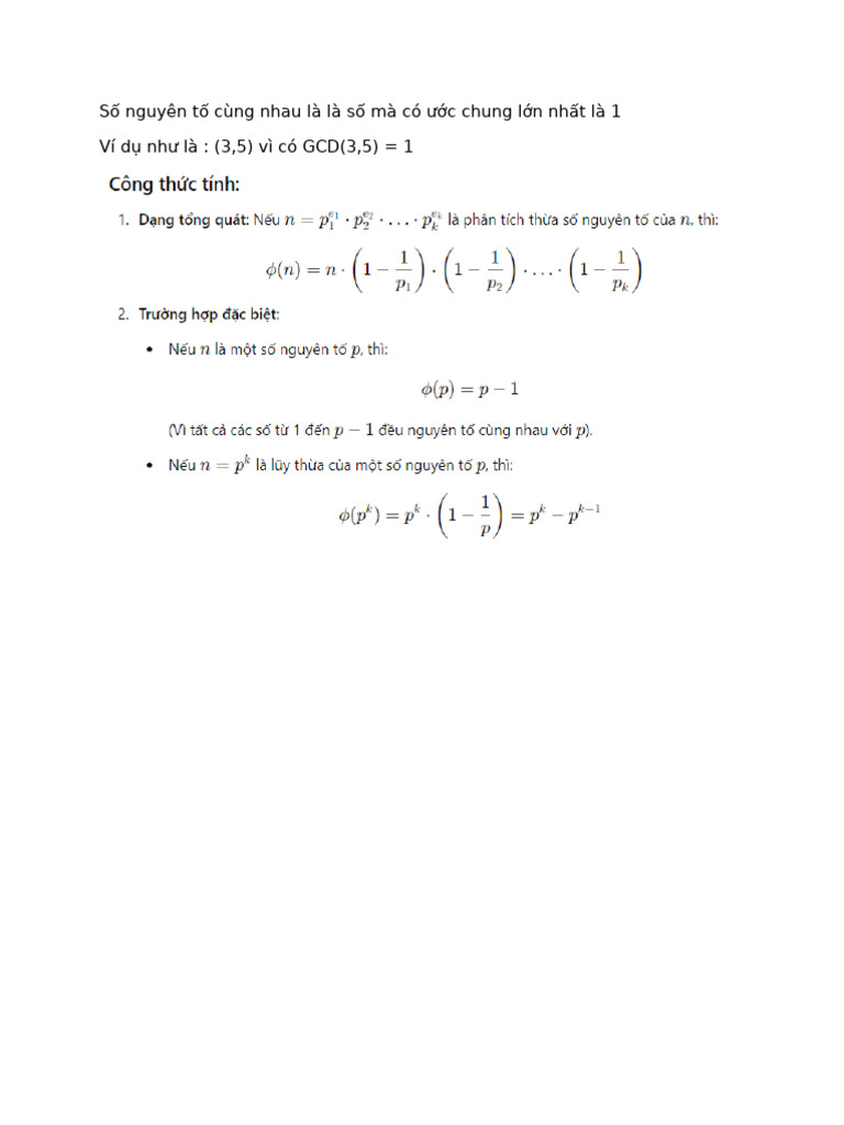 Phi Hàm Euler | PDF