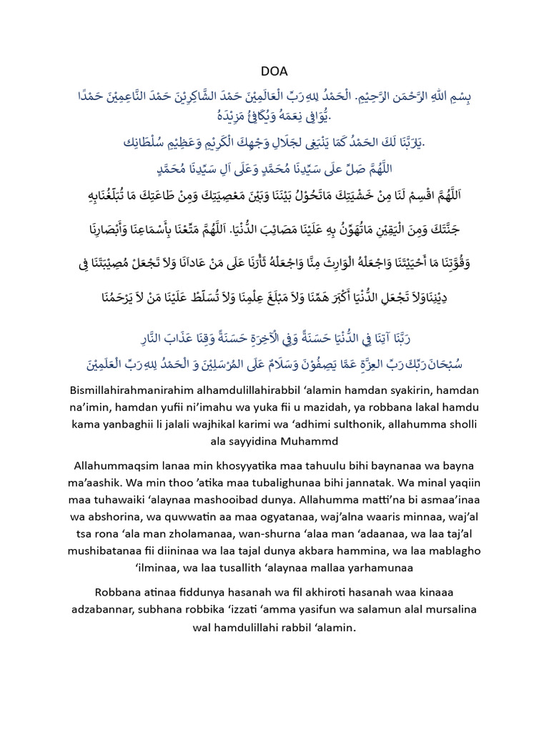Doa Penutup | PDF