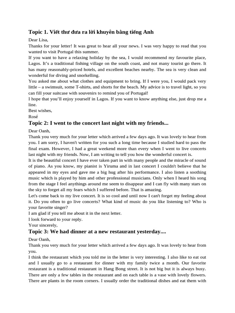 English Letter Writing Tips and Topics | PDF | Hue | Monsoon