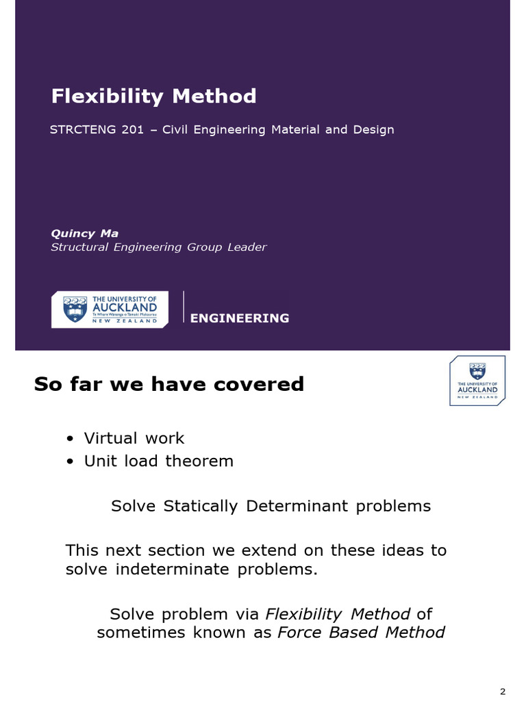 06) Flexibility Method (Filled-In) | PDF | Stiffness | Bending
