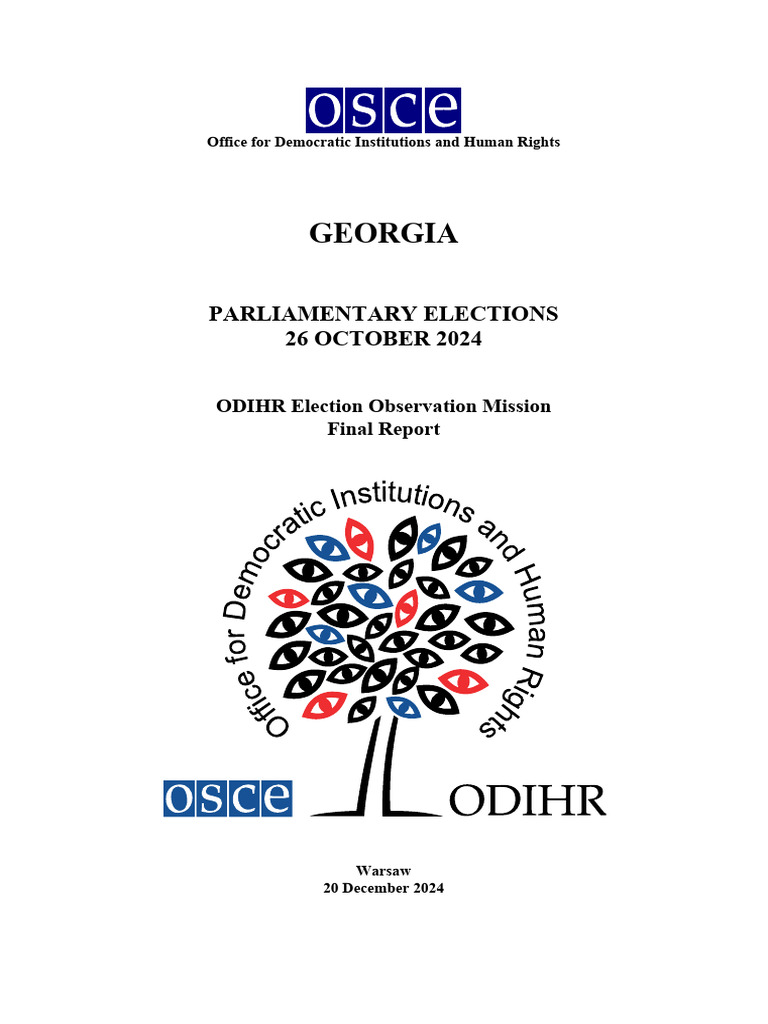 Georgia 2024 Parliamentary Election Report | PDF | Elections ...