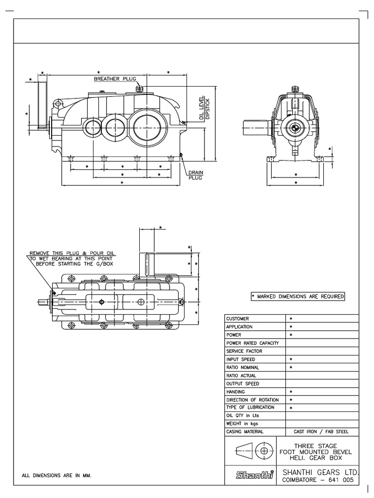Bevel Helical Gearbox 3 Stage | PDF