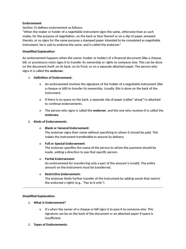 Nanni Notes | PDF | Cheque | Negotiable Instrument