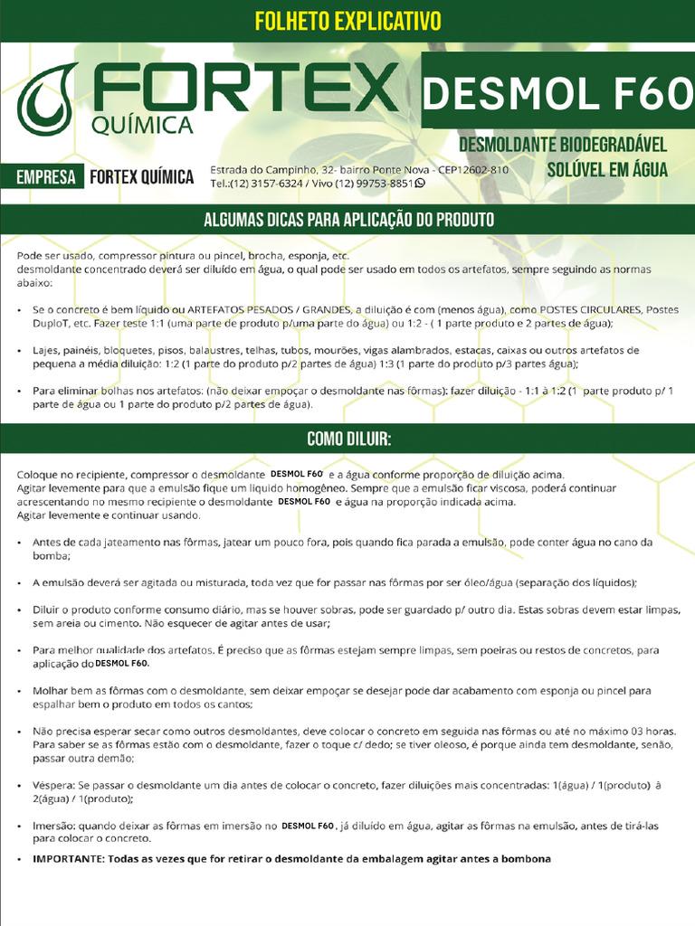 DESMOL F60 | PDF