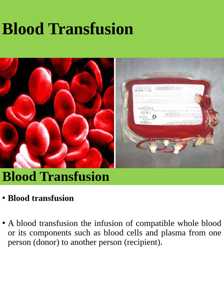 Blood Transfusion | PDF | Blood Transfusion | Blood