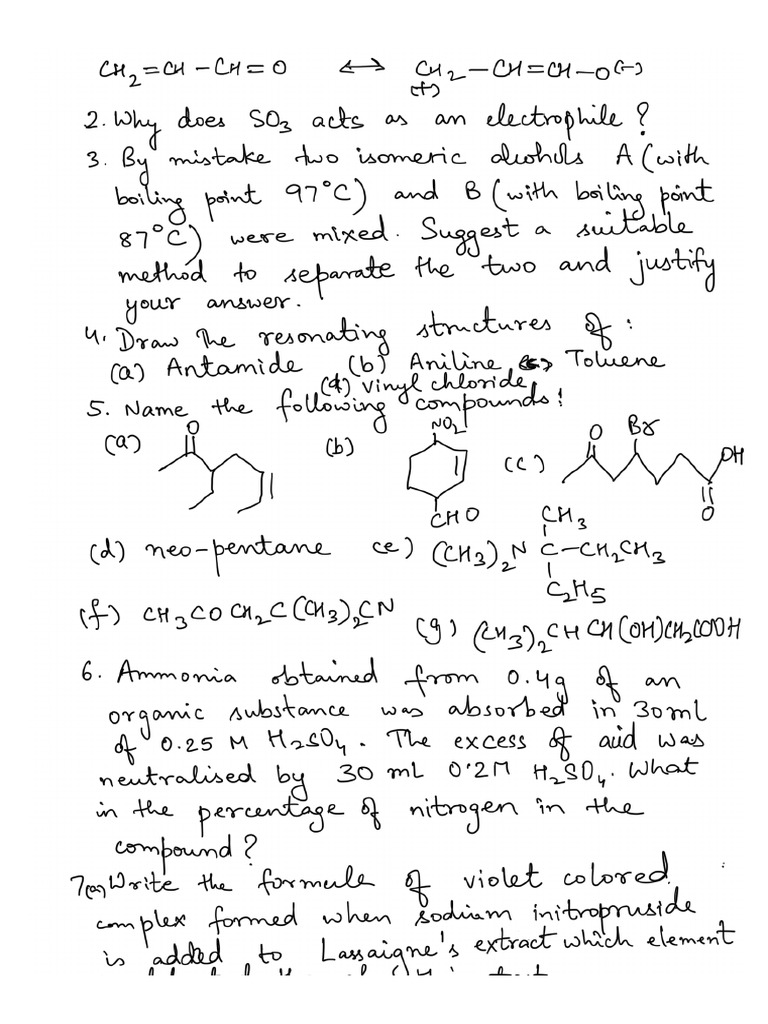 Test - Organic Chemistry | PDF