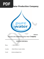 A Sample Bottled Water Production Business Plan Template | PDF ...