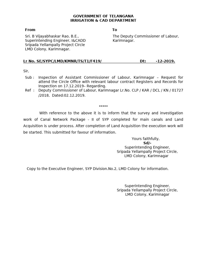 Labour Inspection Notice | PDF