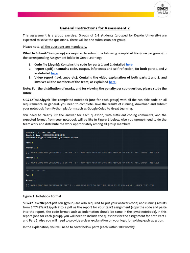 Group Assessment Instructions SIG742 | PDF | Computing