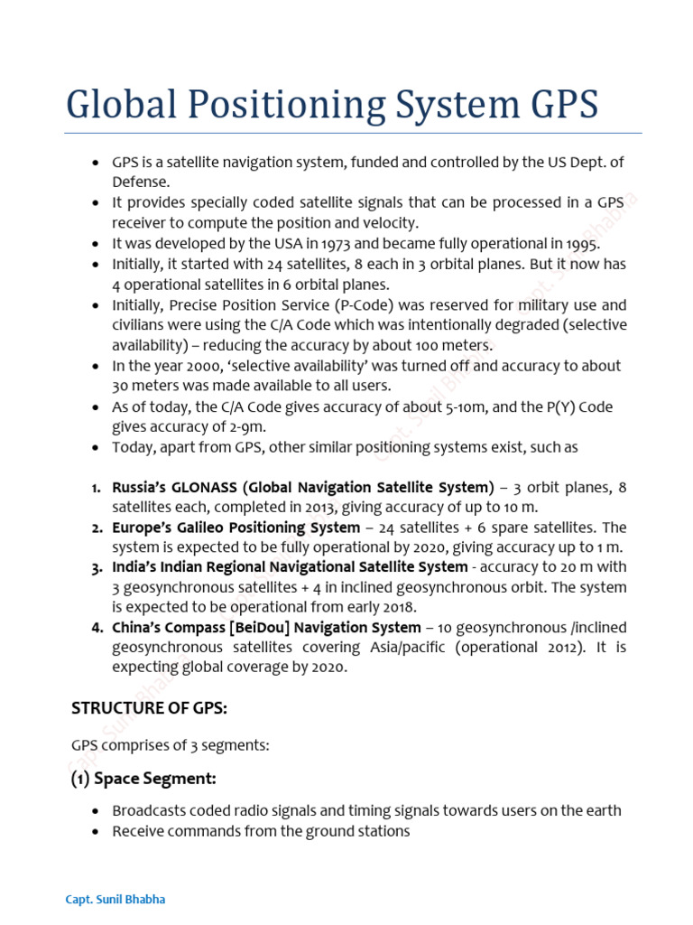 2 GPS Notes Rev 1 | PDF | Global Positioning System ...