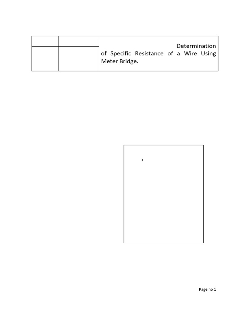 Exp-3, Meter Bridge | PDF | Electrical Resistance And Conductance ...