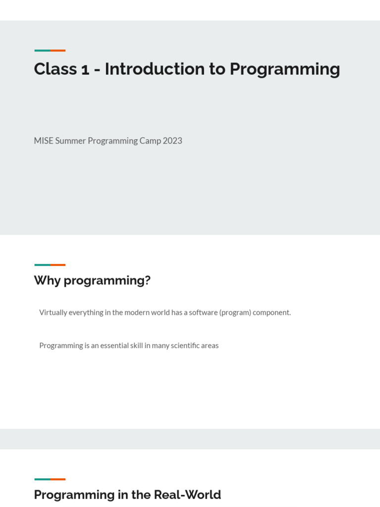 Slides_1 | PDF | Data Type | Computer Program