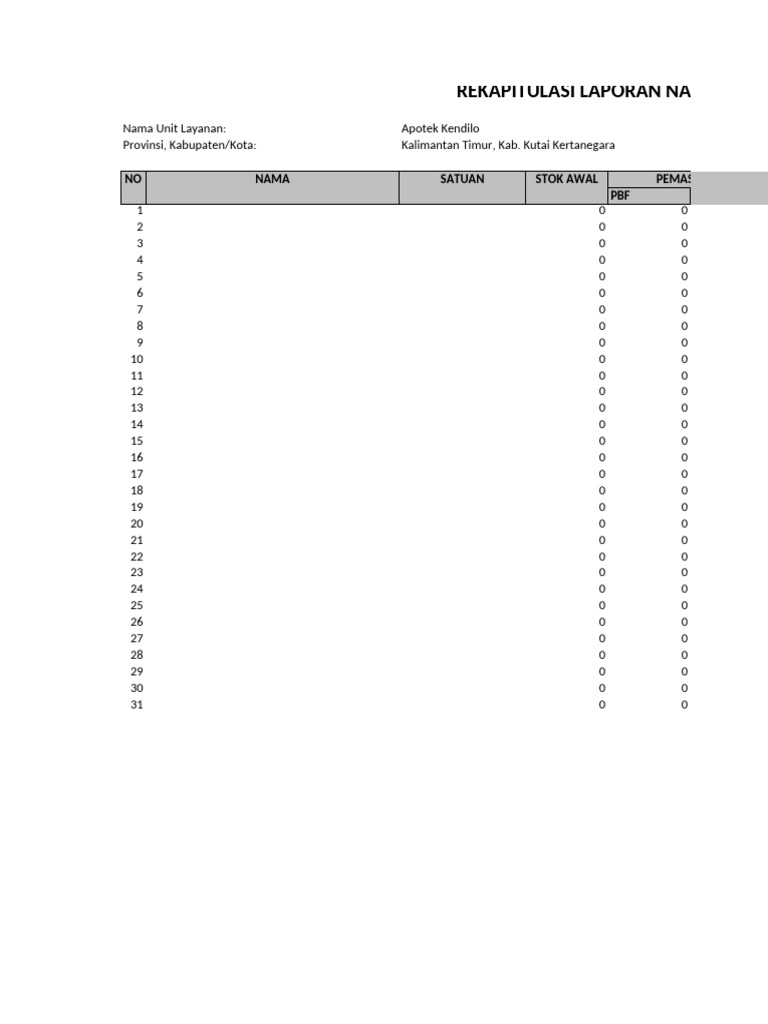 Rekapitulasi Laporan Psiko Narko | PDF