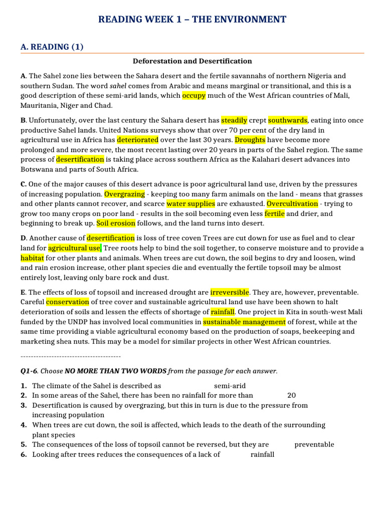 Reading Week 1 | PDF | Pollination | Pollinators