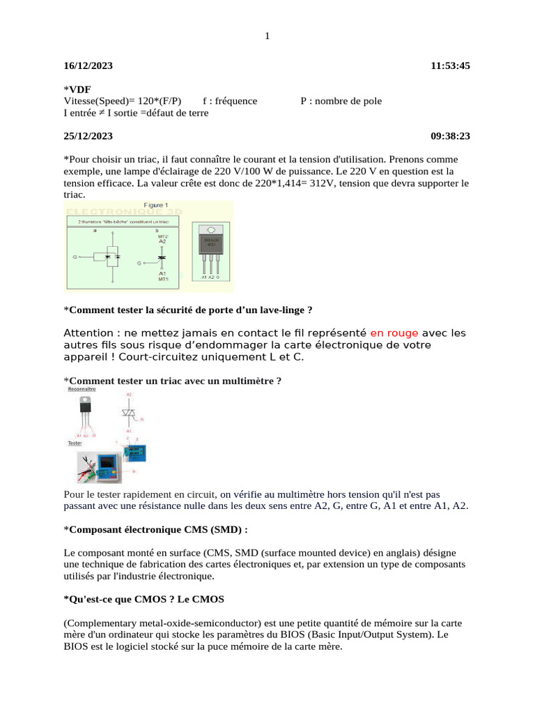 Guide sur les triacs et composants électroniques | PDF