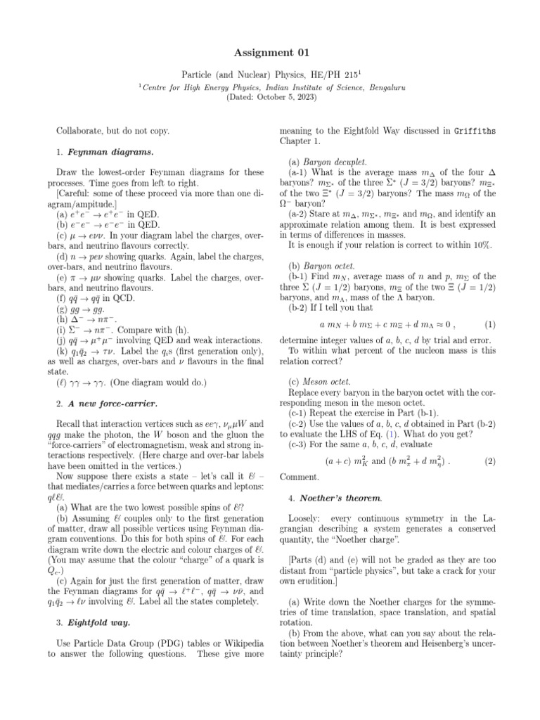 01 (1) | PDF | Spin (Physics) | Noether's Theorem