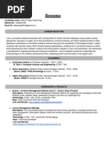 Shradha Khapra (Resume) : Jain Bharati Mrigavati Vidyalaya | PDF | Art | Computers