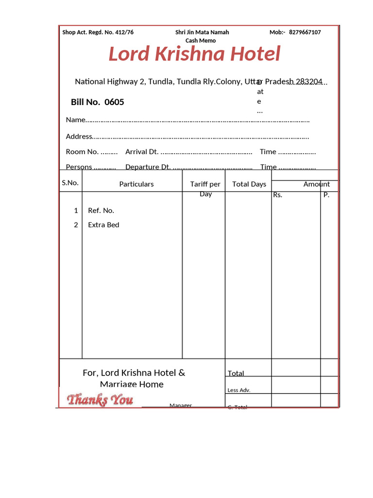 78740163-Bill-Format | PDF