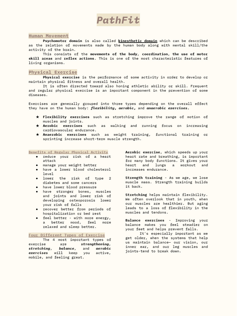 PathFit | PDF | Strength Training | Flexibility (Anatomy)