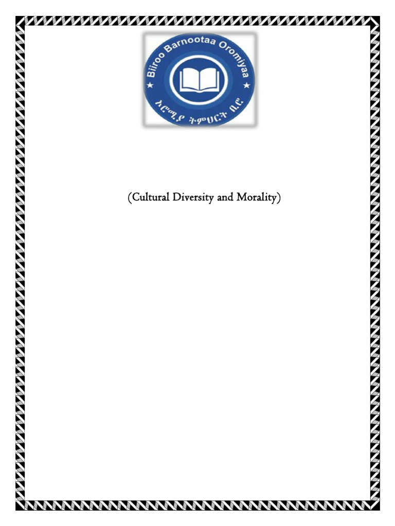 Cultural Diversity &morality MoEd 2311-1 | PDF