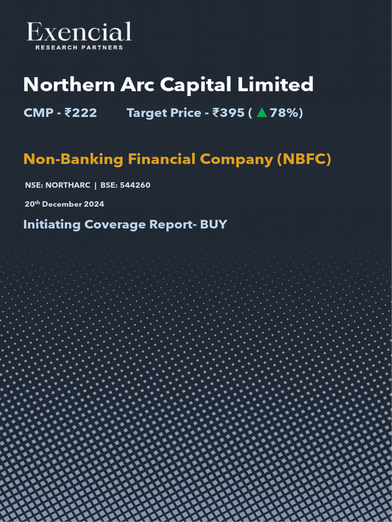 Exencial Research - Northern Arc - IC - 20 - 12 - 2024 | PDF | Securitization | Microfinance