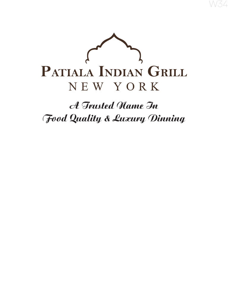 patiala-grill-bar-34th-street-menu-2024 | PDF | Curry | Indian Cuisine