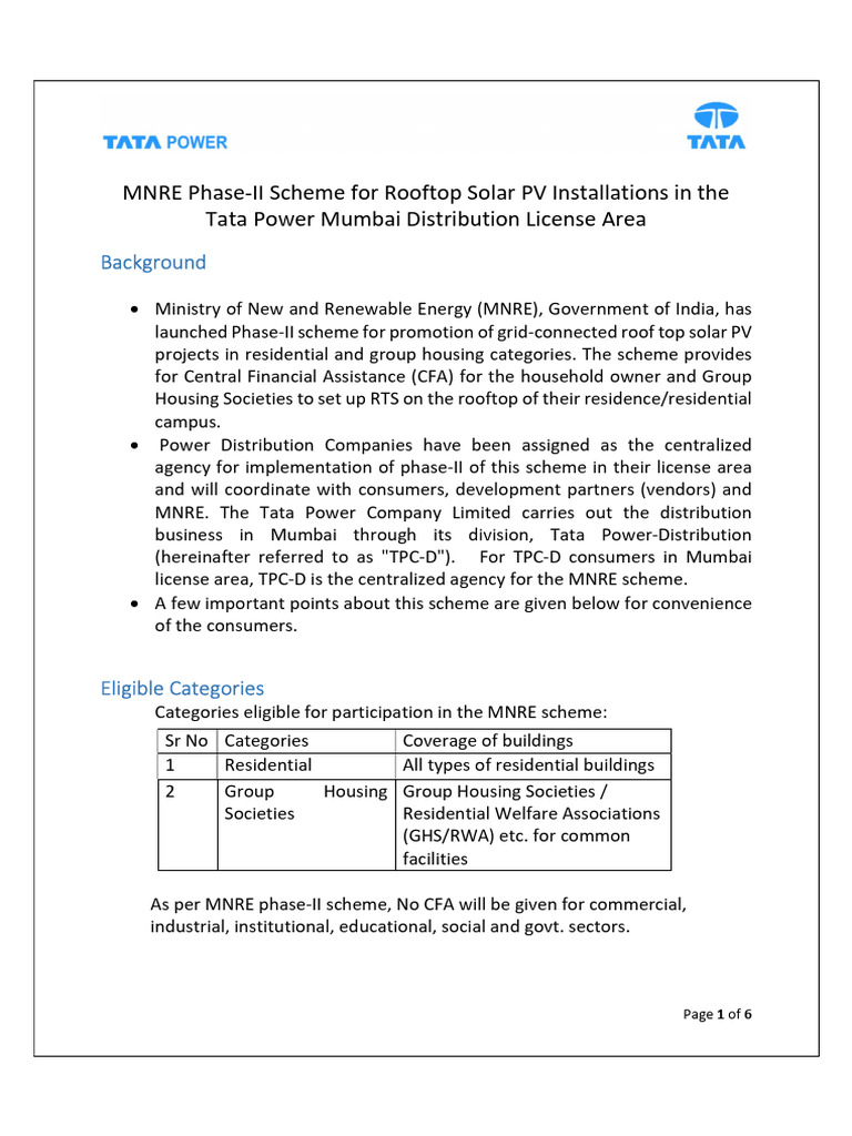 MNRE Scheme Primer (1) | PDF | Sustainable Technologies | Photovoltaics