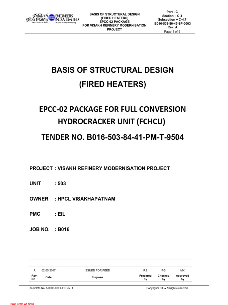 Basis of Structural Design_(Fired Heater) | PDF