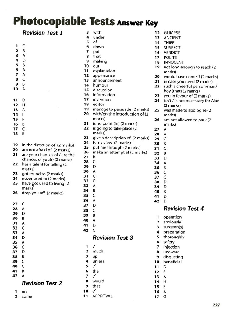 Destination b2 Grammar and Vocabulary With Answer Key | PDF
