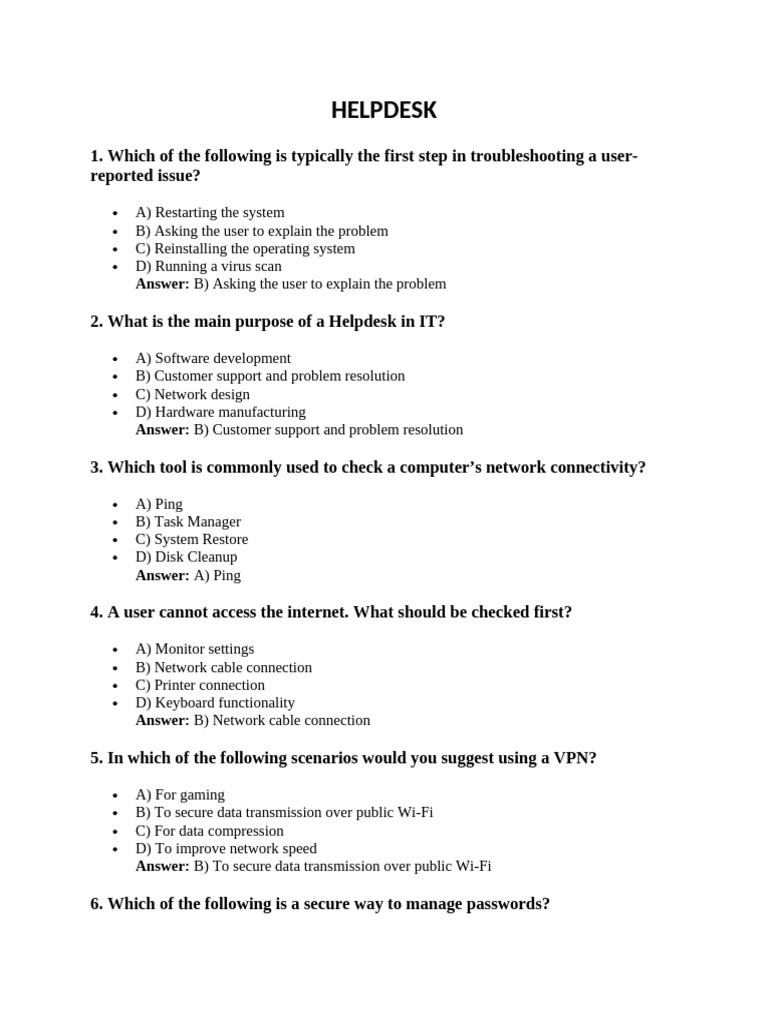 HELPDESK | PDF | Computer Network | Malware