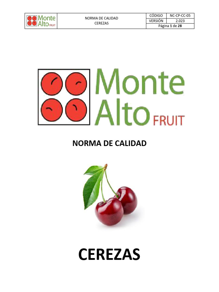Norma Cereza 2024- 2025 | PDF | Cosecha | Fruta