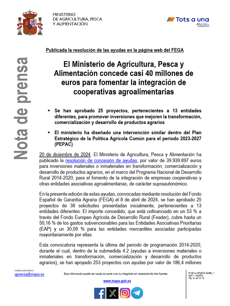 241220resolucionayudaseap tcm30-698090 | PDF | Política Agrícola Común ...