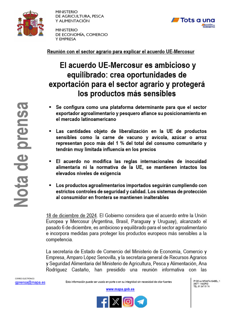 241219mercosuragricultura Comercio - tcm30 698047 | PDF | Agricultura ...