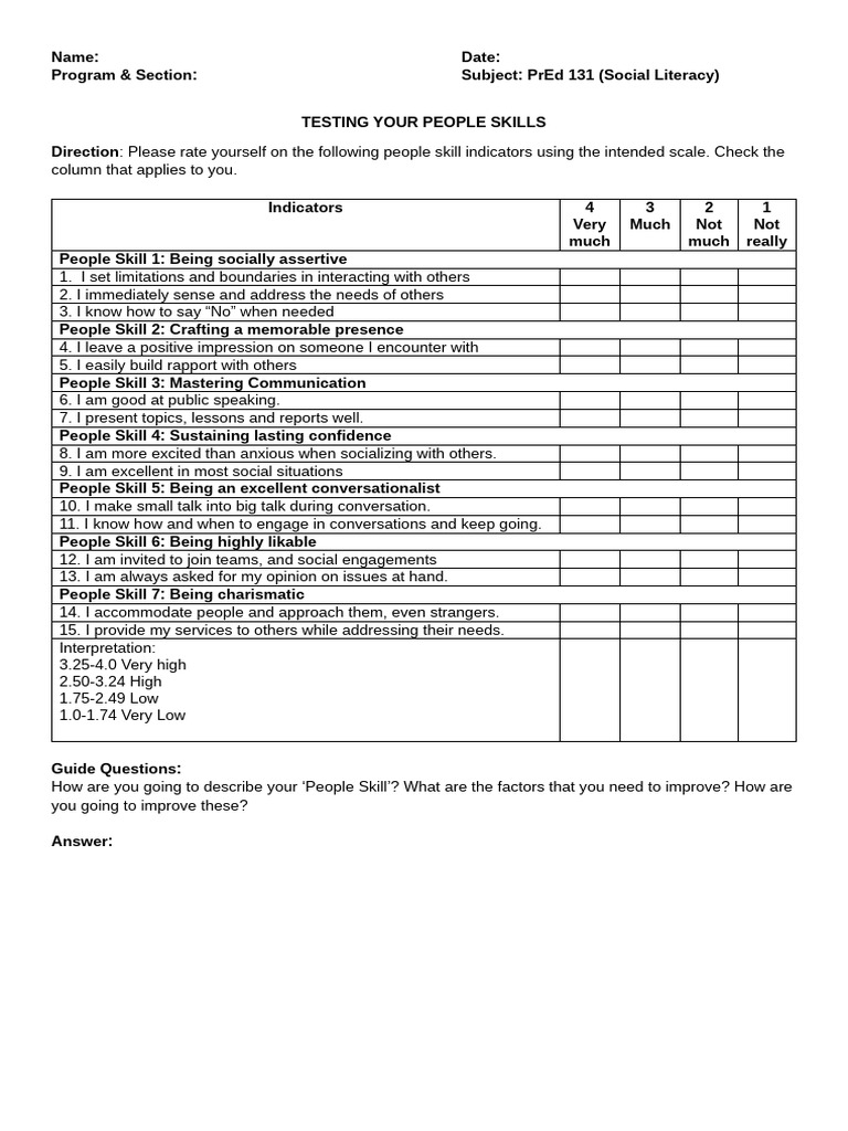 TESTING-YOUR-PEOPLE-SKILLS | PDF