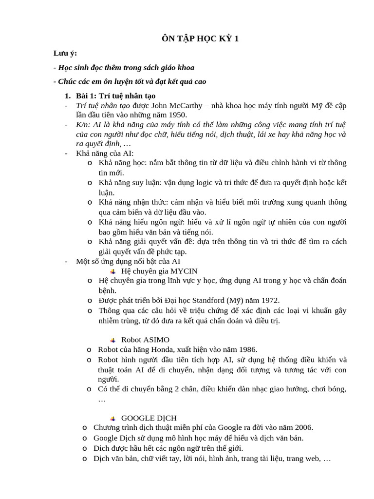 đề cương ôn tập k12 | PDF