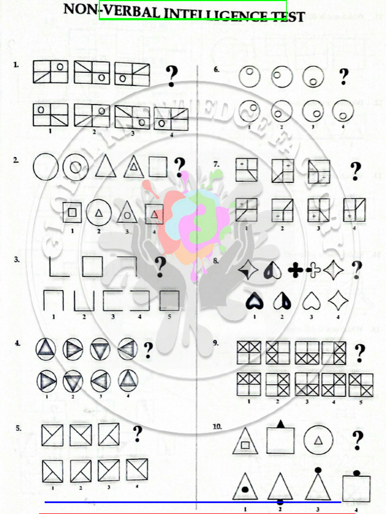 NON VERBAL-Intelligence Solved Test | PDF