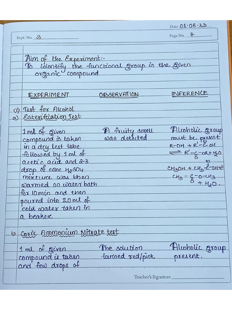 Chem Practical Experiment - 3 | PDF