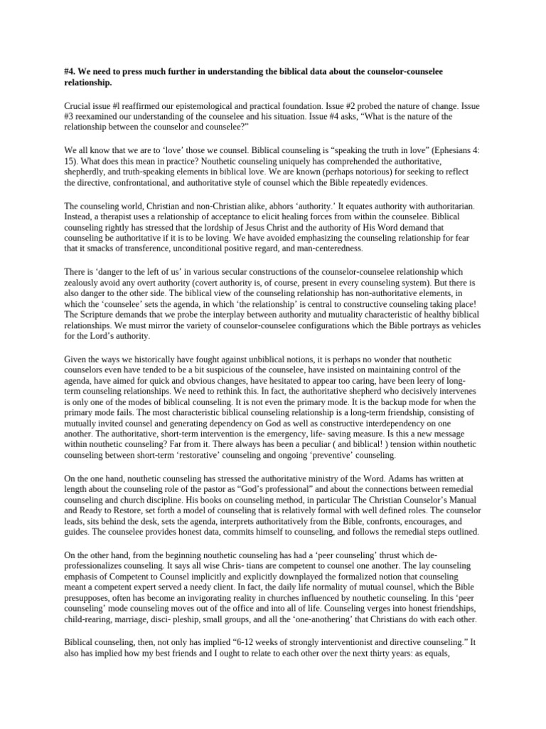 David Powlison - Crucial Issues in Contemporary Biblical Counseling ...