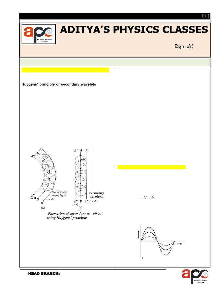 Wave Optics Theory - 04.01.2024 | PDF | Coherence (Physics) | Waves