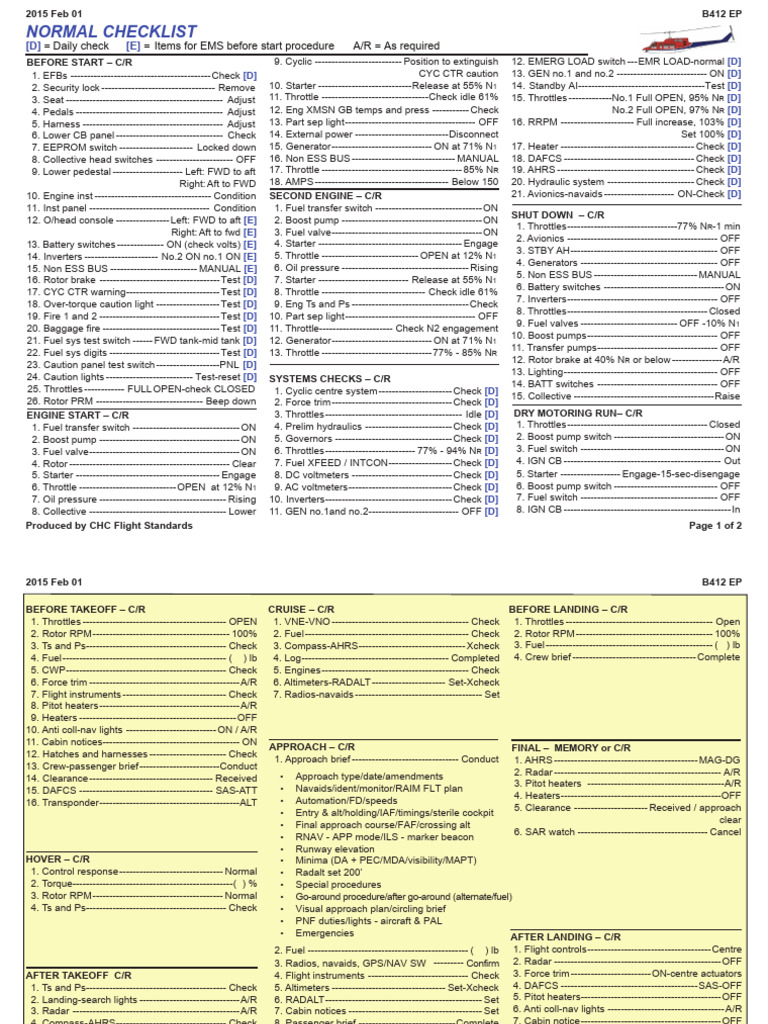 AUS_NCL_B412_EP | PDF | Throttle | Aircraft