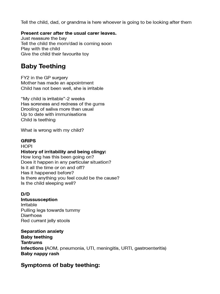 Teething | PDF | Diseases And Disorders | Medical Specialties