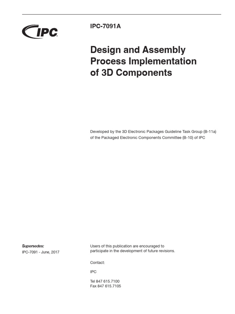 IPC-7091A_TOC | PDF | Materials Science | Electrical Engineering