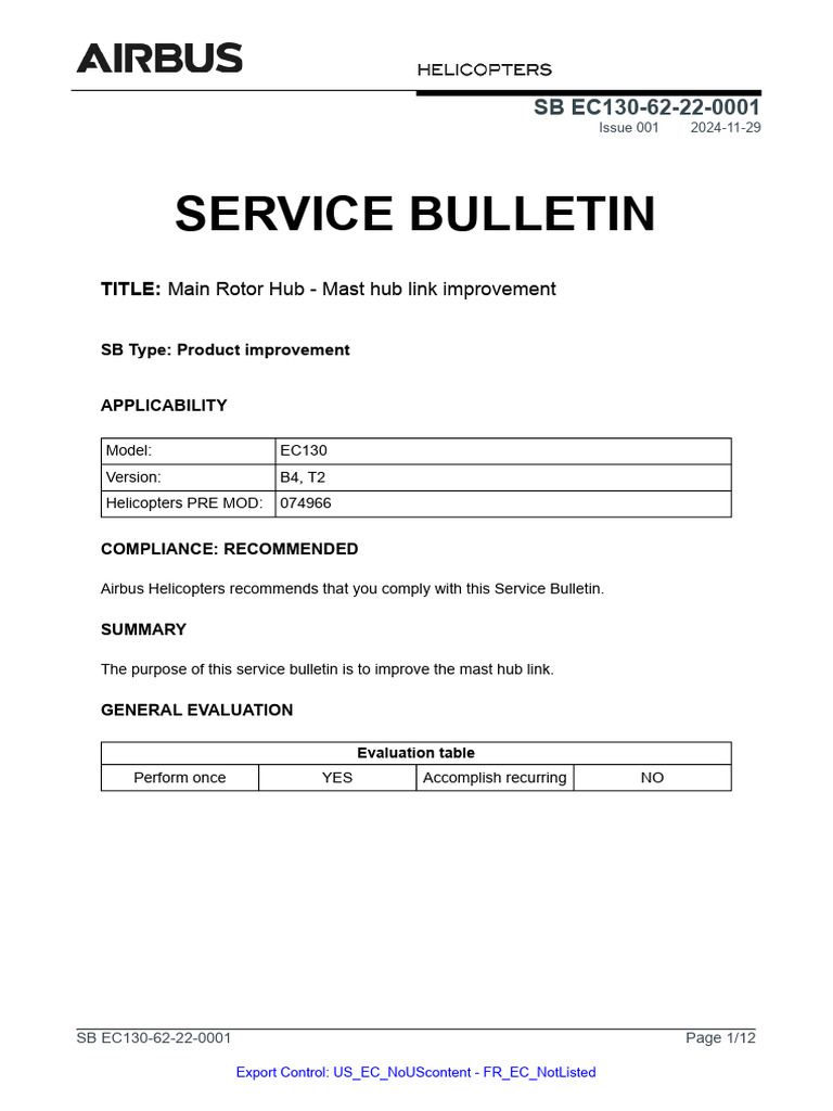 SB Ec130-62-22-0001 en 001 | PDF | Aviation